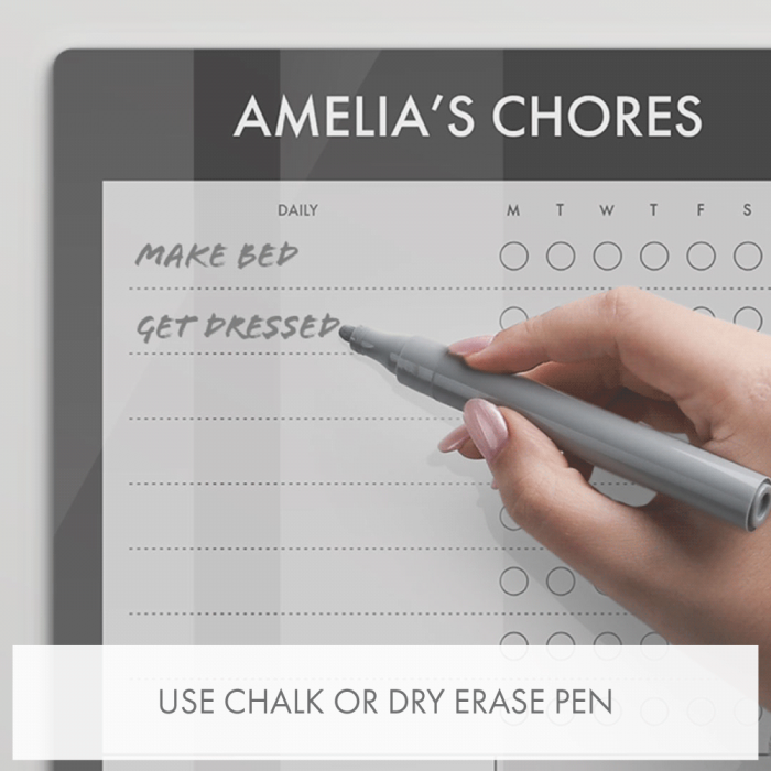 Personalized Magnetic Chore Chart | Dry Erase Responsibility Board ...